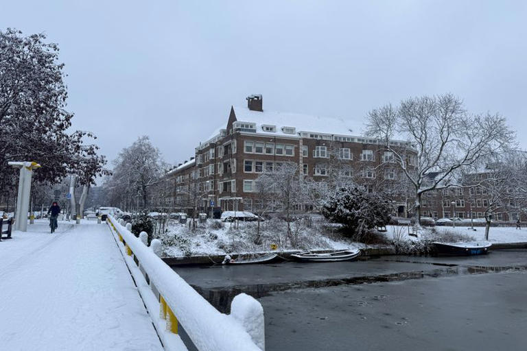 Snow cripples air, train and road traffic in the Netherlands