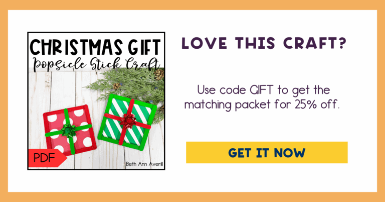 Christmas gift popsicle stick craft