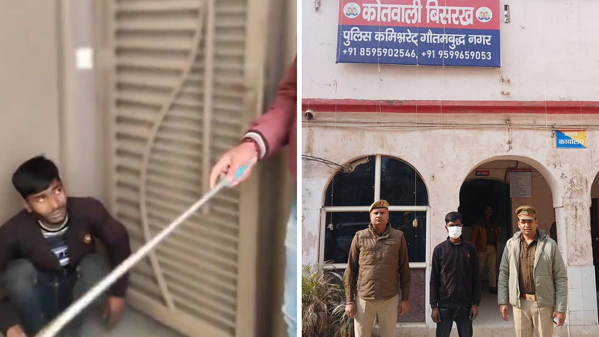 UP: Viral video shows man posing as delivery agent caught by residents ...