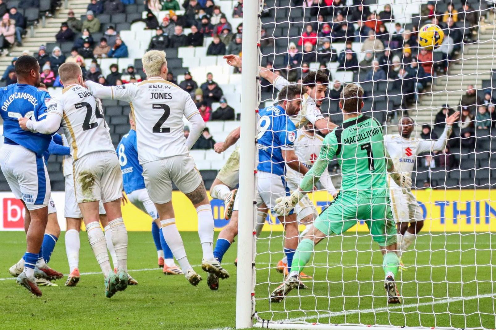 Chesterfield felt MK Dons should have had man sent off in draw for ...