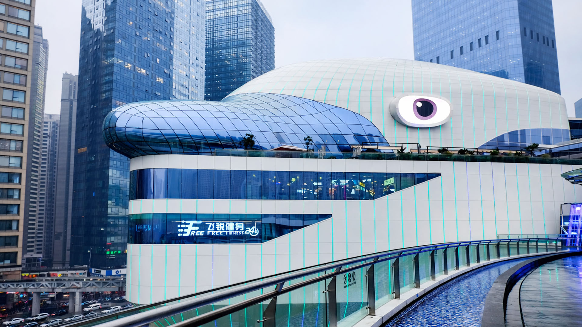 A giant dolphin mall in China’s urban jungle