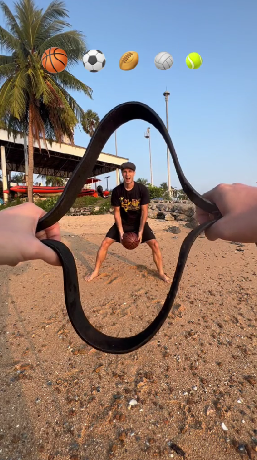 Fun and fierce belt grip football challenge on the sand