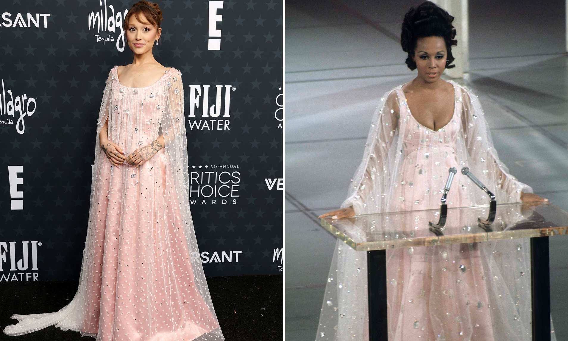 Ariana Grande's Critics Choice Awards look paid tribute to Diahann ...