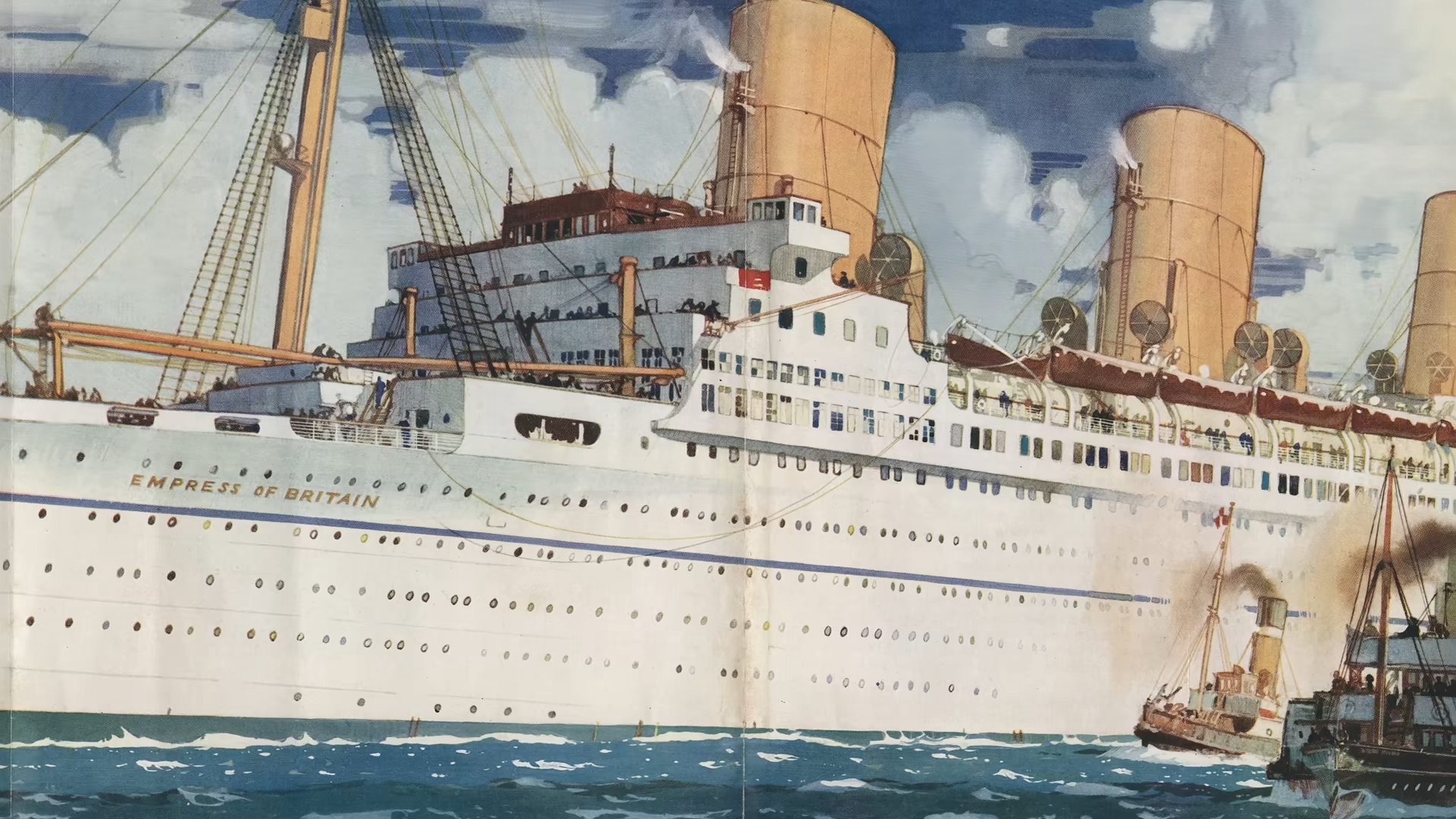 Passengers escaped while the ship kept burning behind them