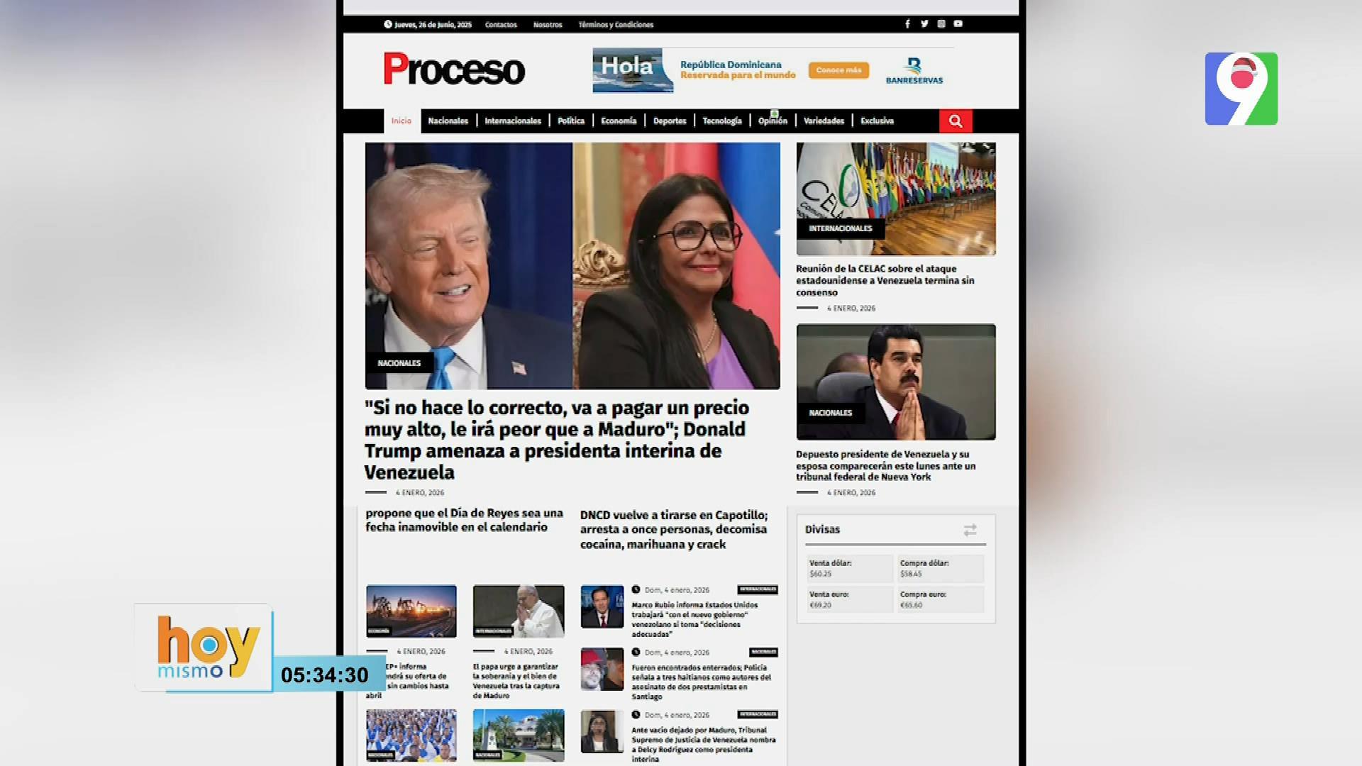 Titulares prensa Dominicana lunes 05 de enero 2026 | Hoy mismo