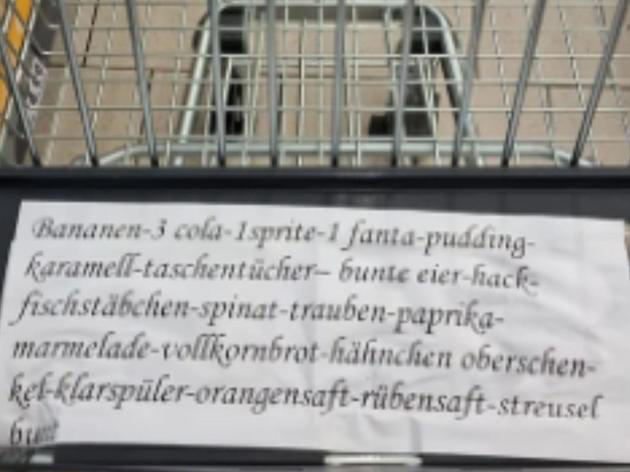 Kaufland-Kunde findet chaotischen Einkaufszettel im Einkaufswagen ...