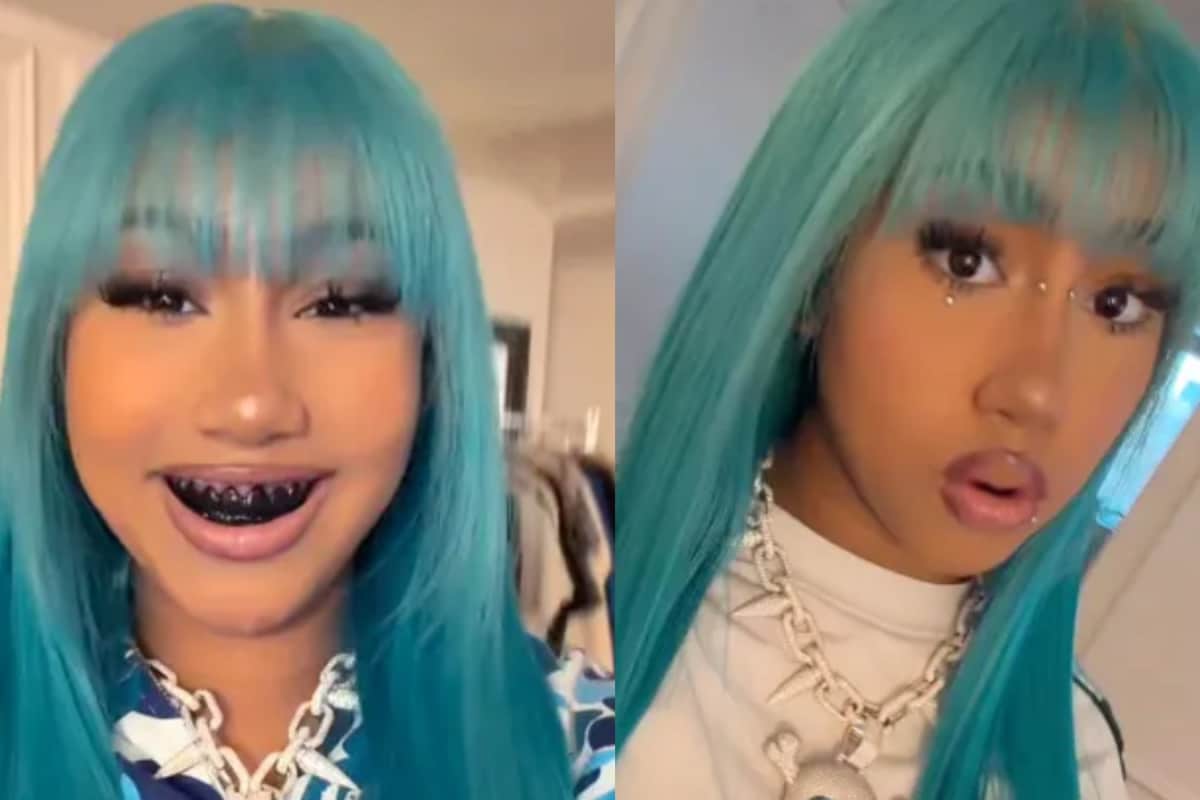 Kim Kardashian’s daughter North West’s bridge piercing and black grill ...