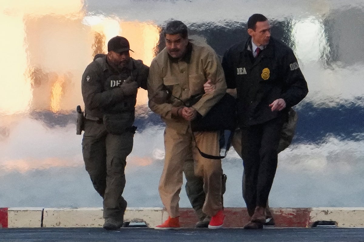 Maduro hauled to New York courthouse in handcuffs to face drug charges