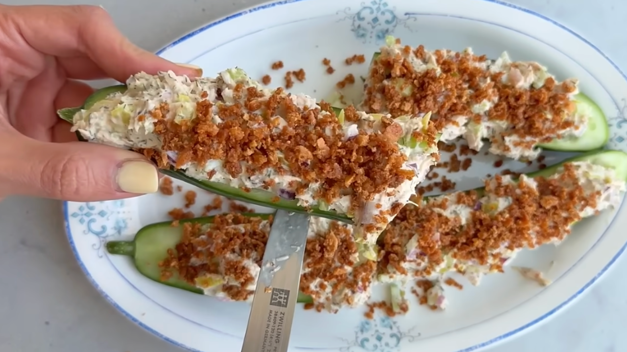 Tuna cucumber boat | An easy no-cook lunch idea