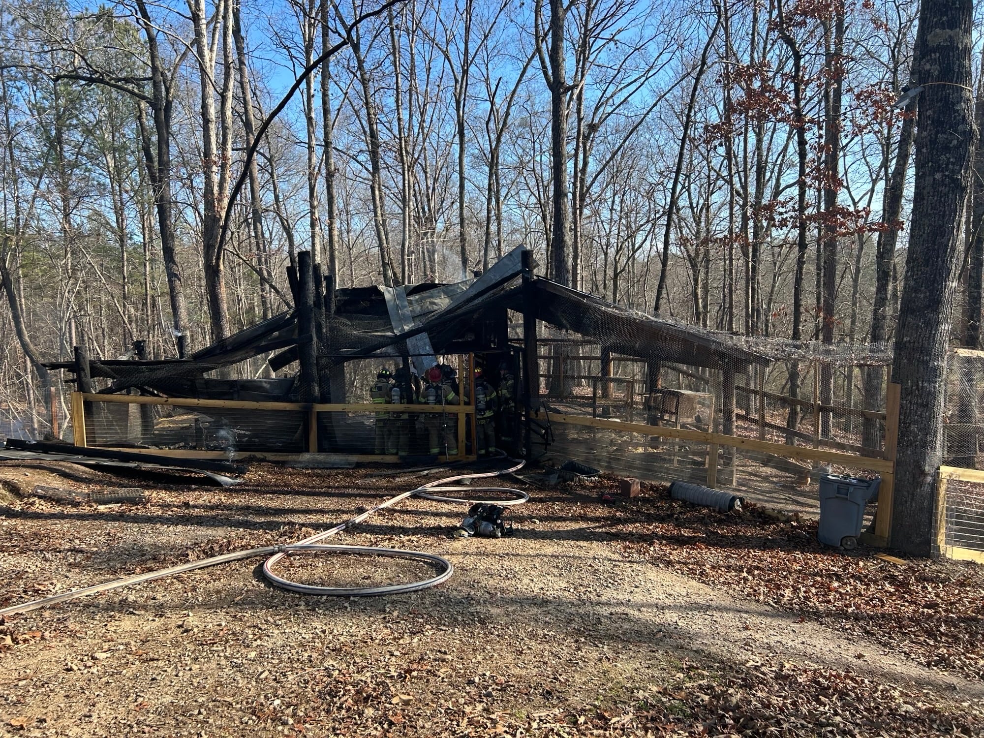 Barn fire kills 4 animals in Hall County over New Year weekend