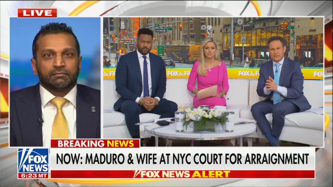 'Guys, you cannot be adjusting his light!' Kash Patel's Fox & Friends ...