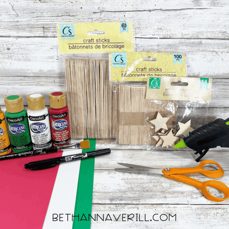 Christmas window popsicle stick craft