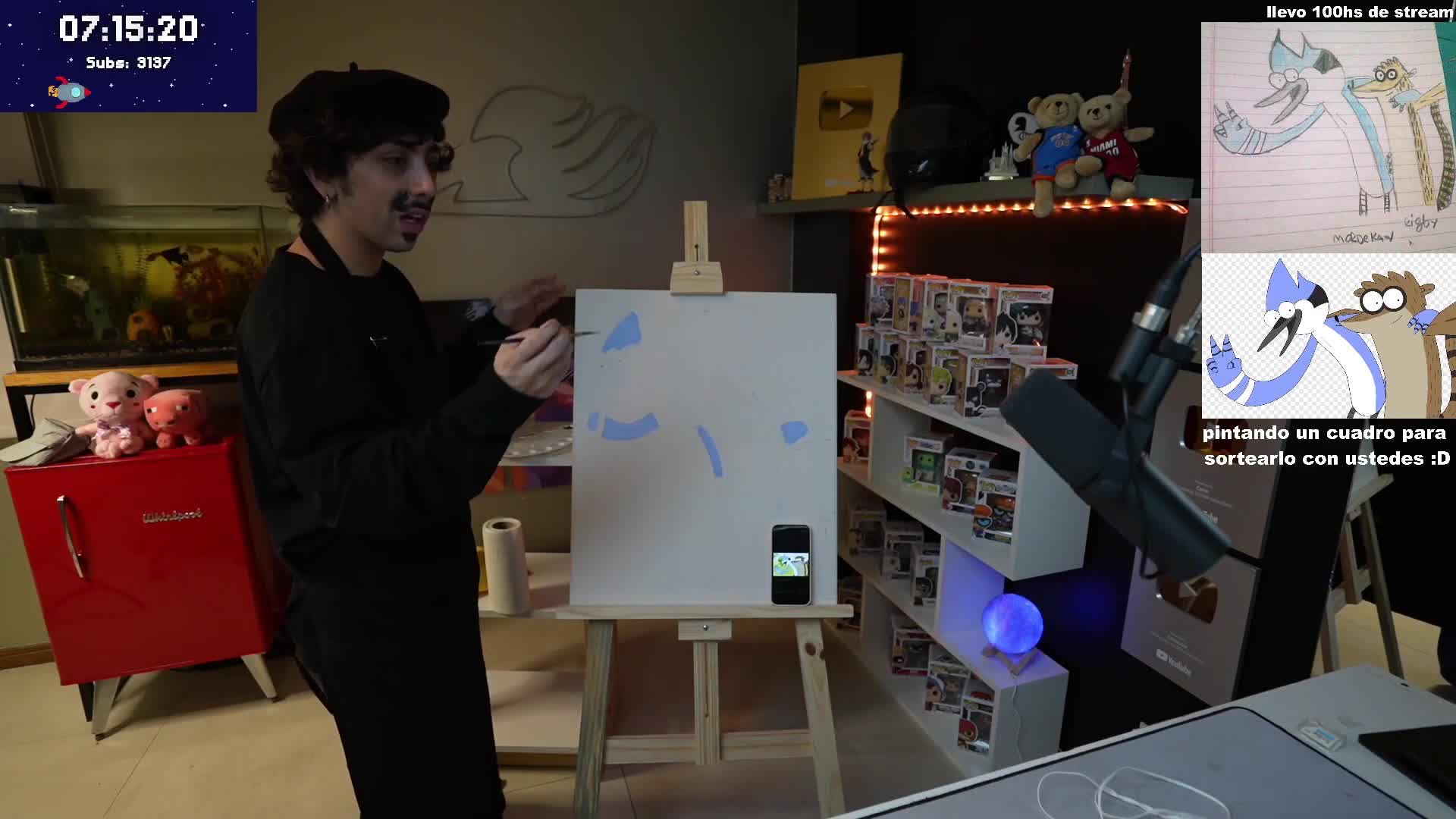 Recreo mi dibujo de infancia de Mordecai y Rigby | Fan art paso a paso