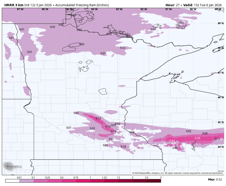 Freezing rain could prompt ice storm warning later Monday in Minnesota ...