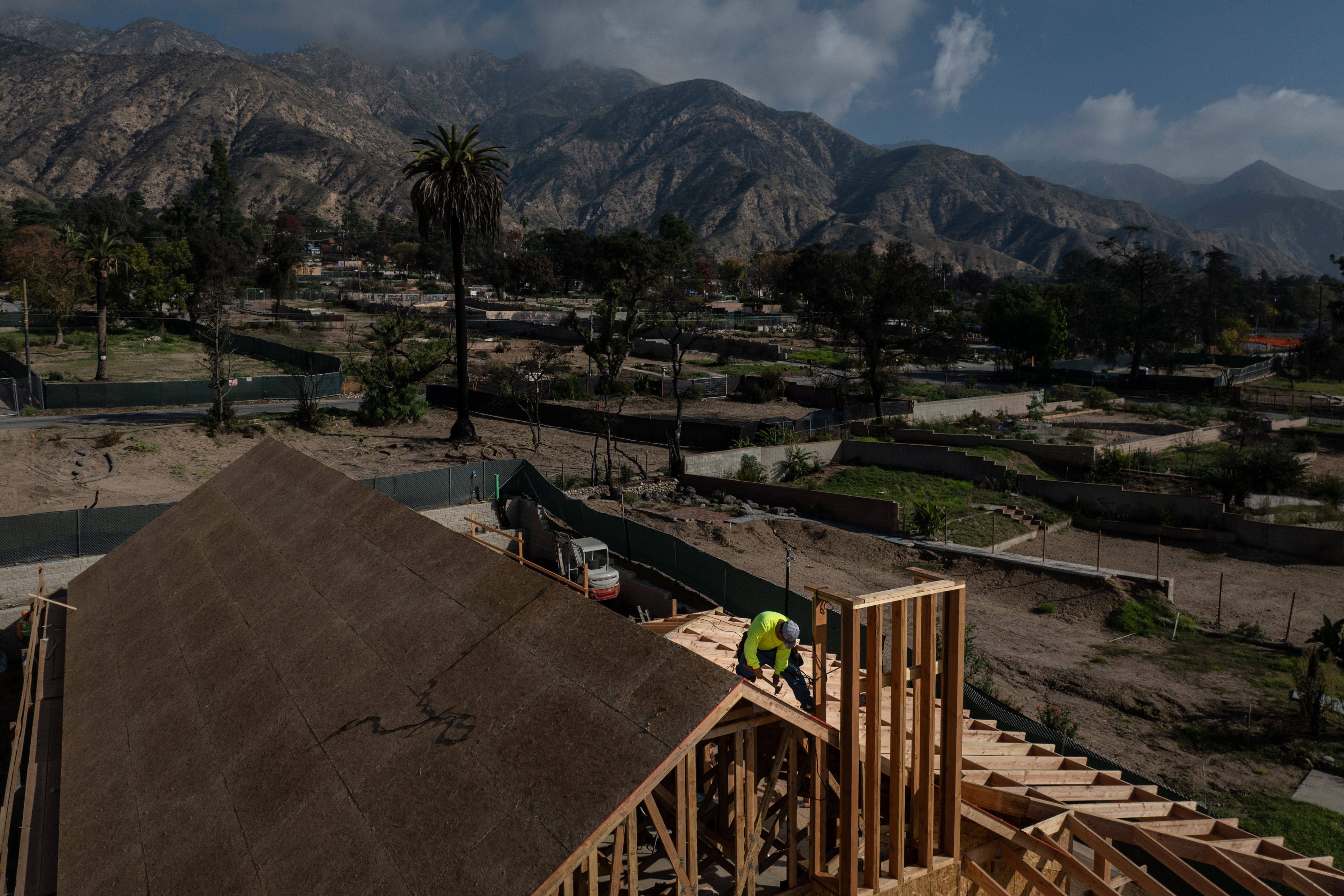 Pictures of area devastated by the Los Angeles wildfires, one year on