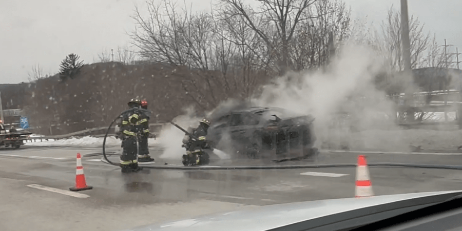 Traffic slowed down on 201 South due to car crash
