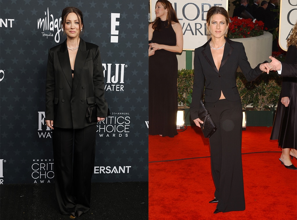 How Kaley Cuoco channeled Jennifer Aniston with Critics Choice look