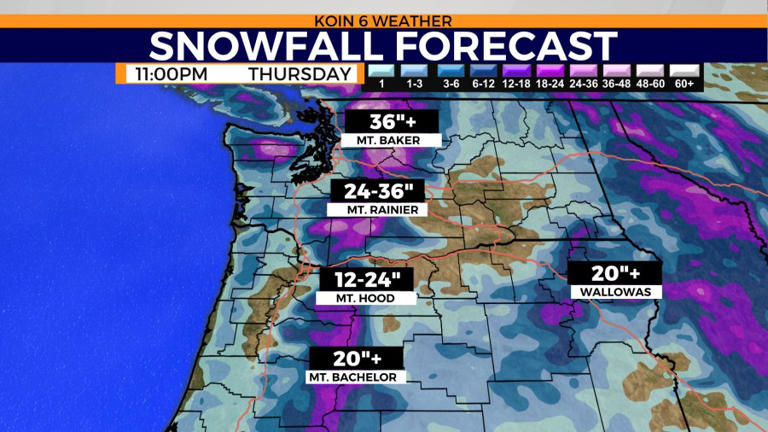 Winter storm warning issued for Oregon, Washington Cascades
