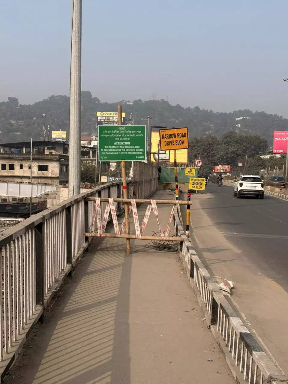 Noonmati-Ambari flyover work blocks sunset spot