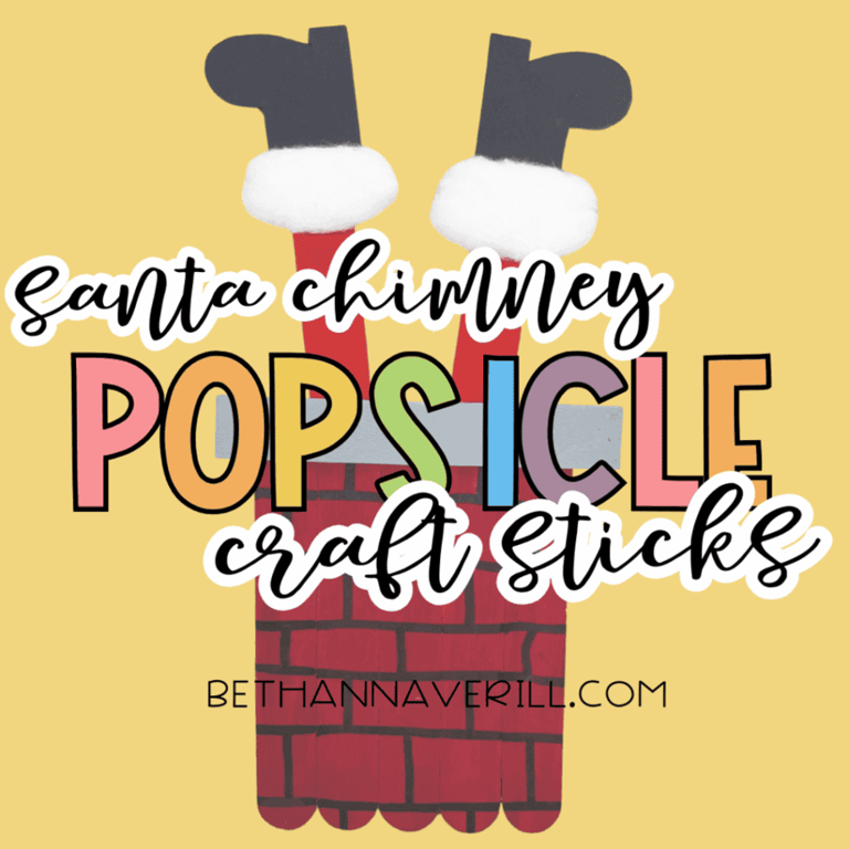 Santa chimney popsicle stick craft