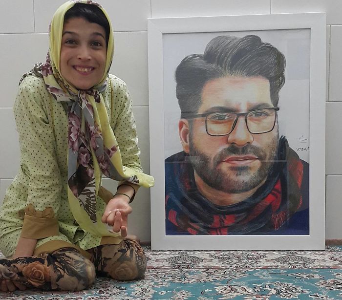 This artist defies disability by drawing with her foot, here are 30 of ...