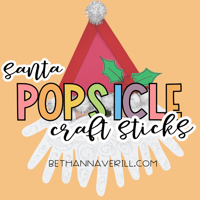 Santa popsicle stick craft