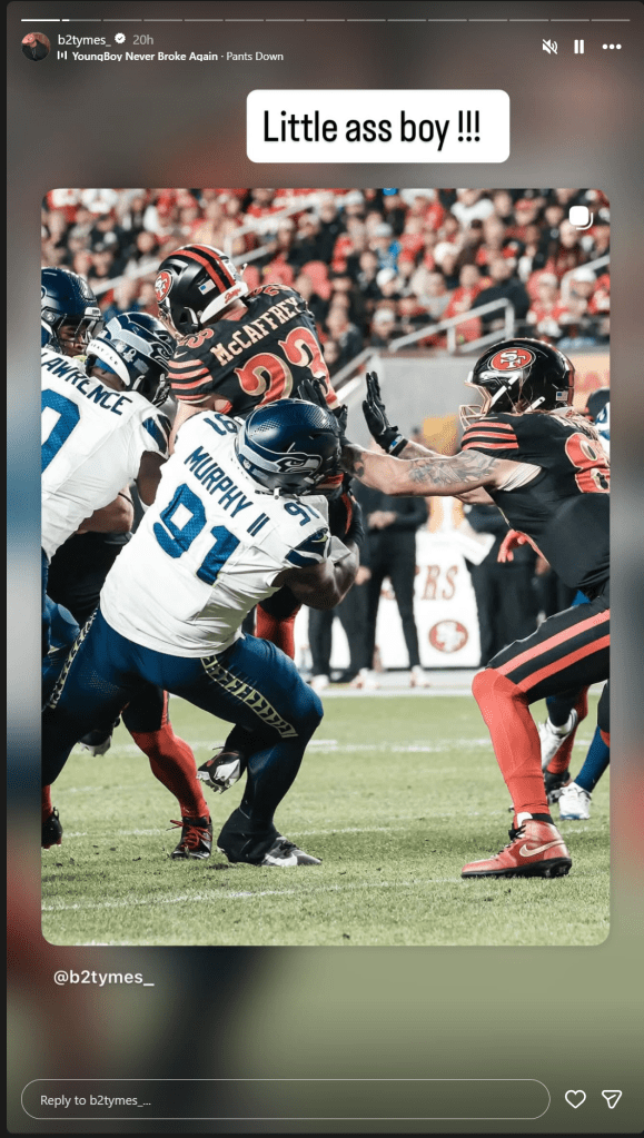 Seahawks DT Byron Murphy trashes 49ers star on social media after NFC ...