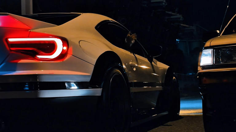 Toyota GR 86 turned into an AE86 throwback with pop-up lights