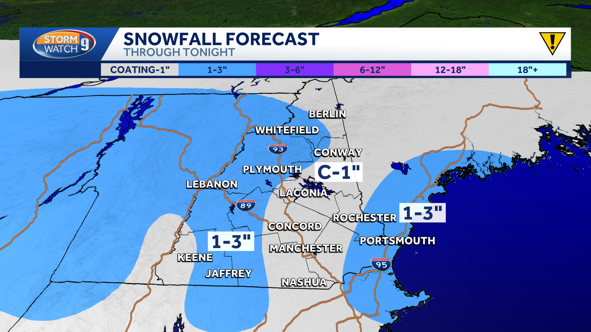 Light snow Monday may make evening commute slippery in parts of NH ...