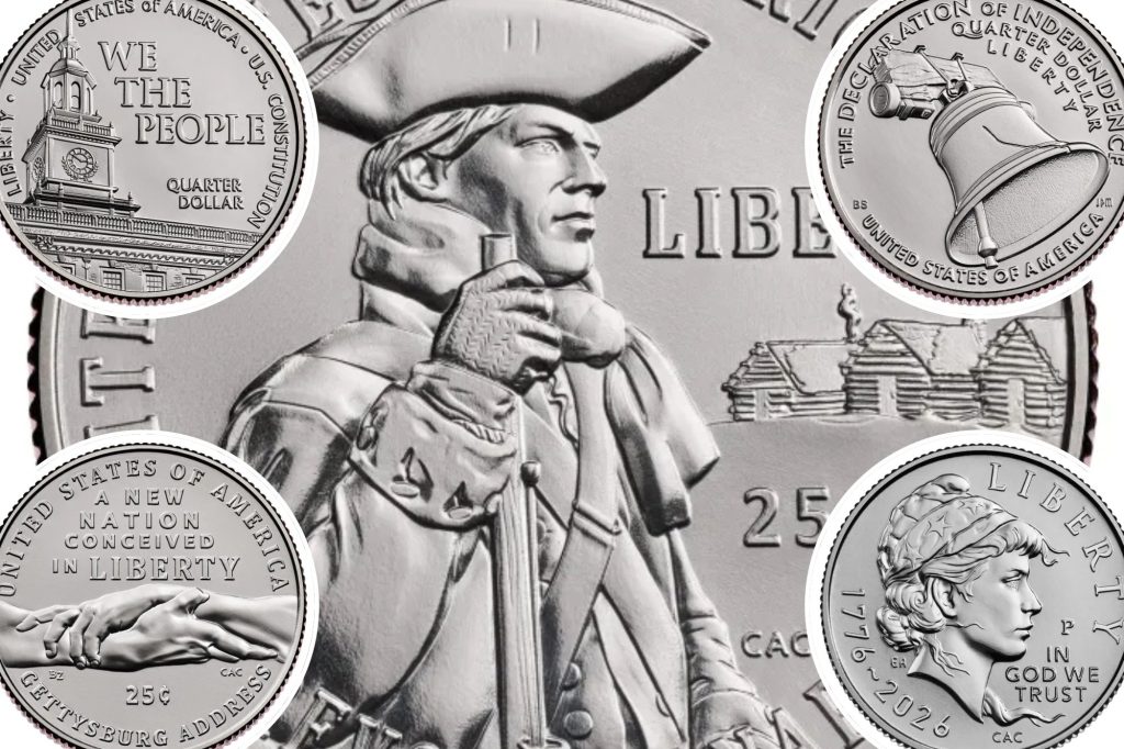 US Mint debuts new coin designs for America’s 250th anniversary
