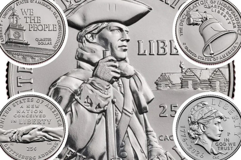 US Mint debuts new coin designs for America’s 250th anniversary