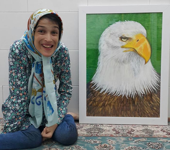 This artist defies disability by drawing with her foot, here are 30 of ...