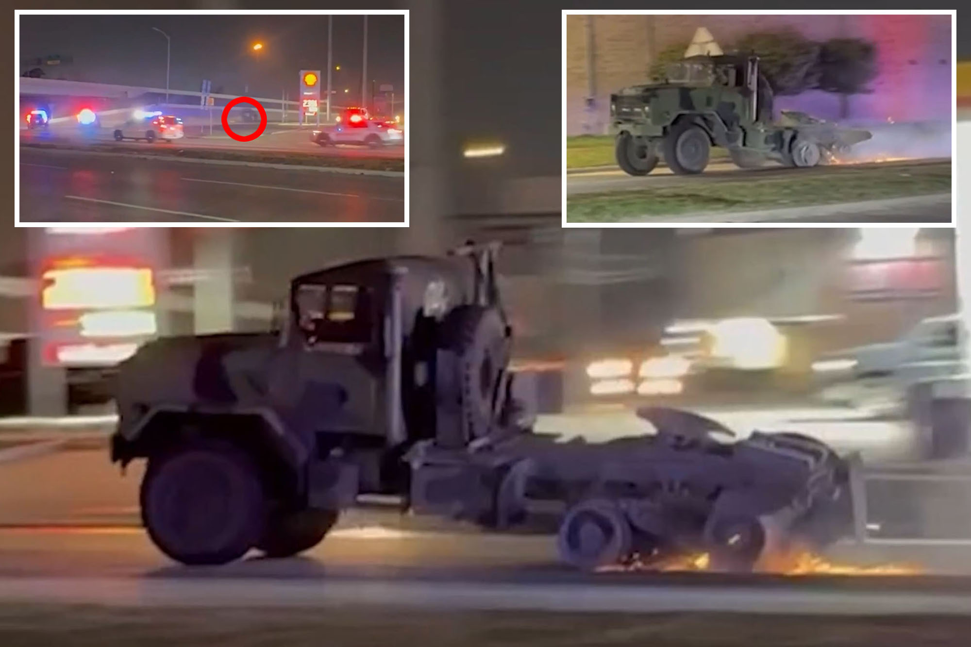Military-style truck goes on wrecking spree through Texas after hit and ...