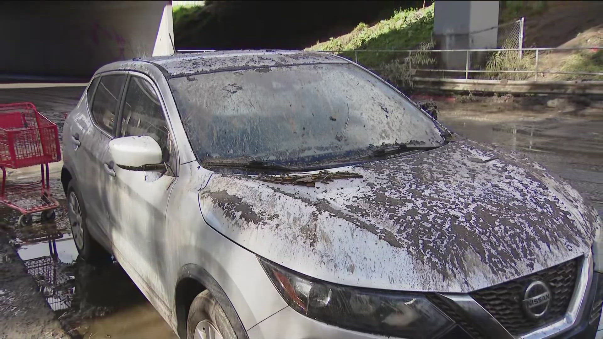 Muddy mess in Mission Valley | Cars in rough shape after recent storm ...