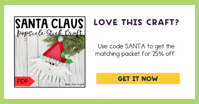 Santa popsicle stick craft