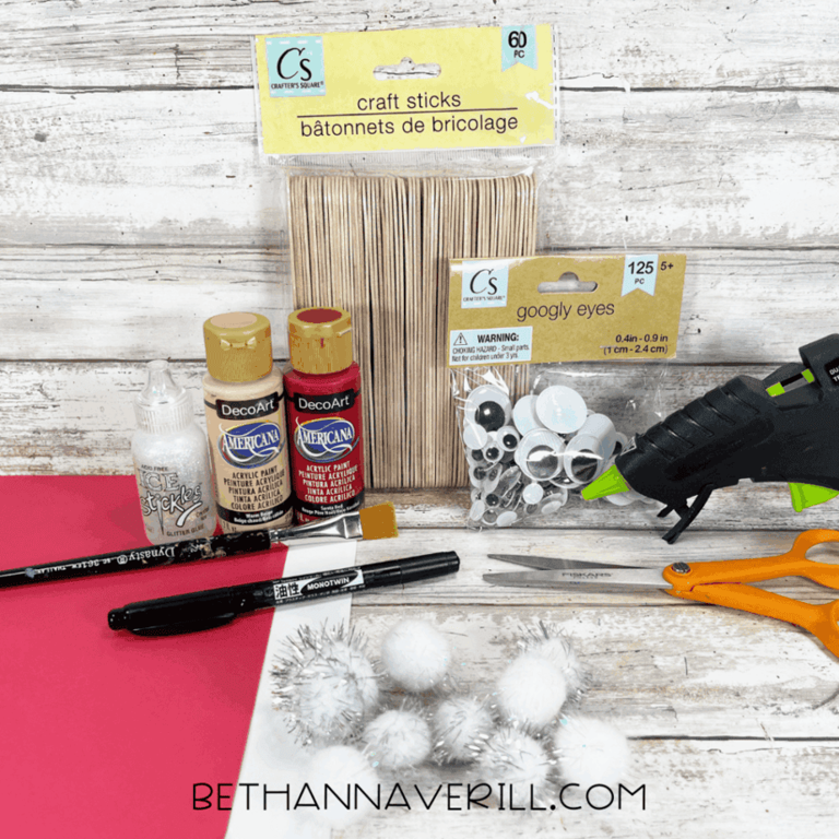 Santa popsicle stick craft