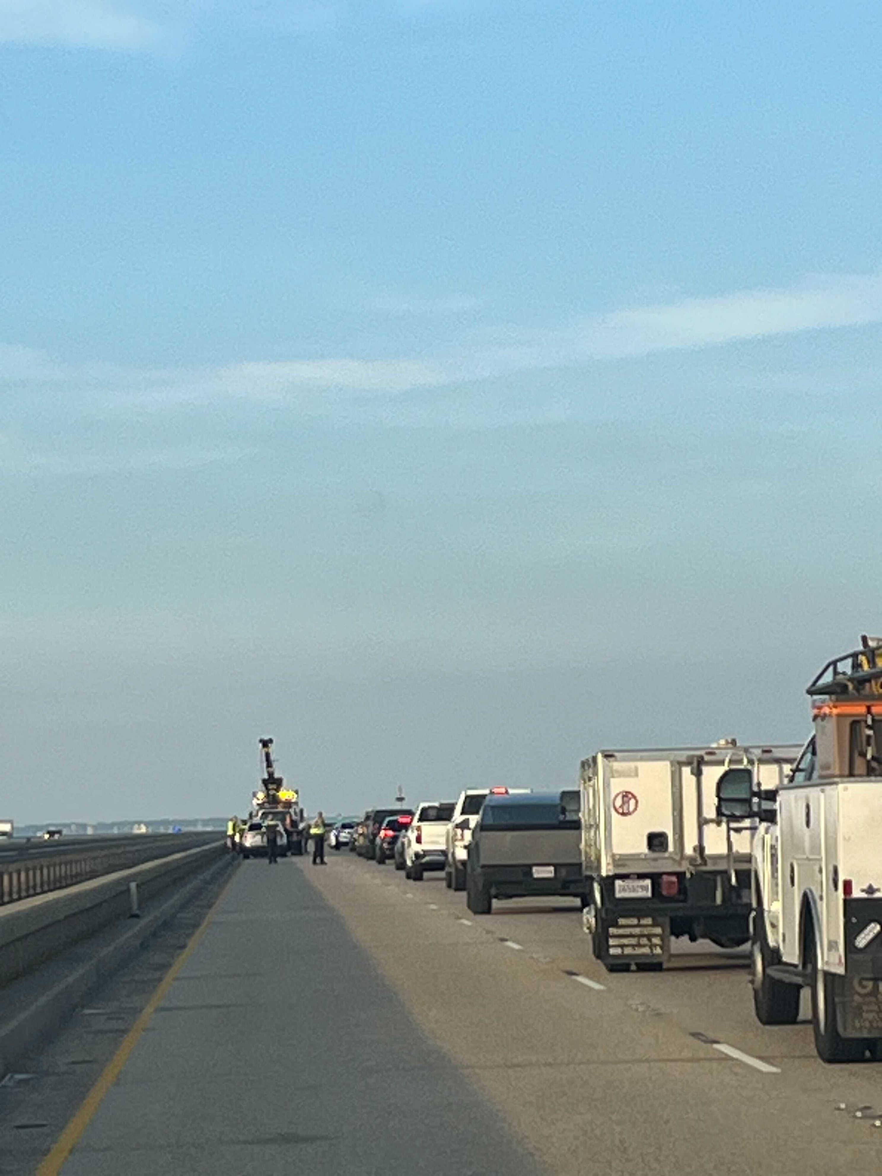 Northbound Causeway Bridge reopens after crash with overturned truck ...