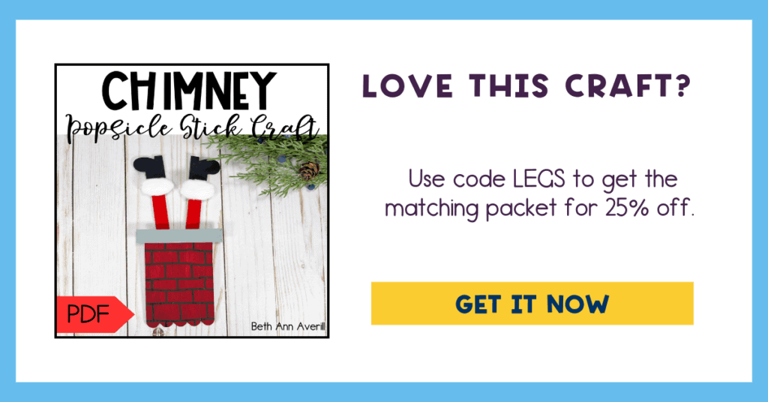 Santa chimney popsicle stick craft