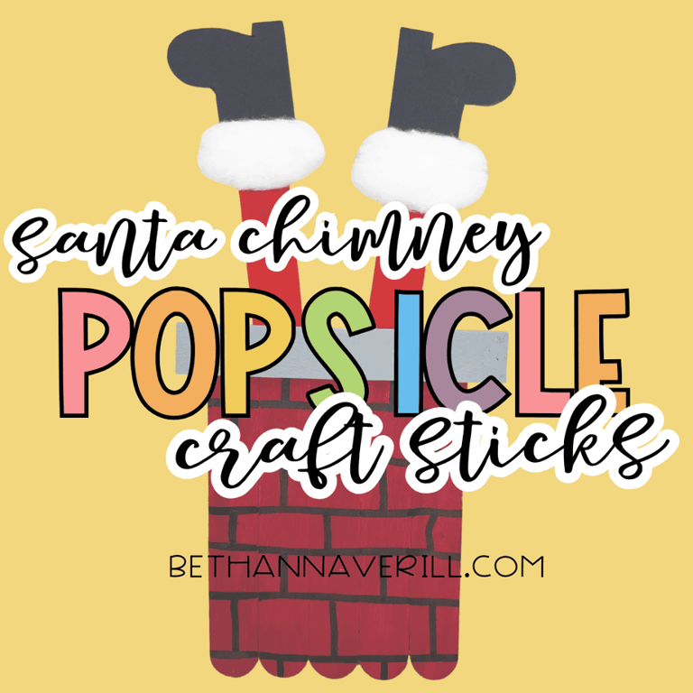 Santa chimney popsicle stick craft