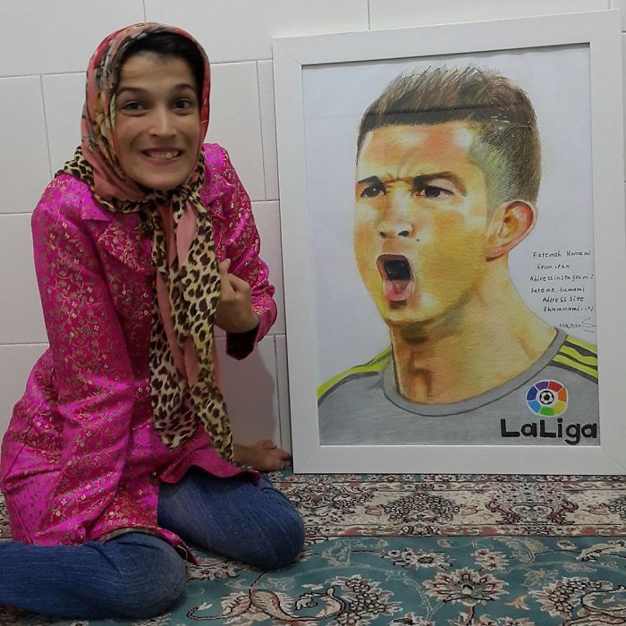 This artist defies disability by drawing with her foot, here are 30 of ...