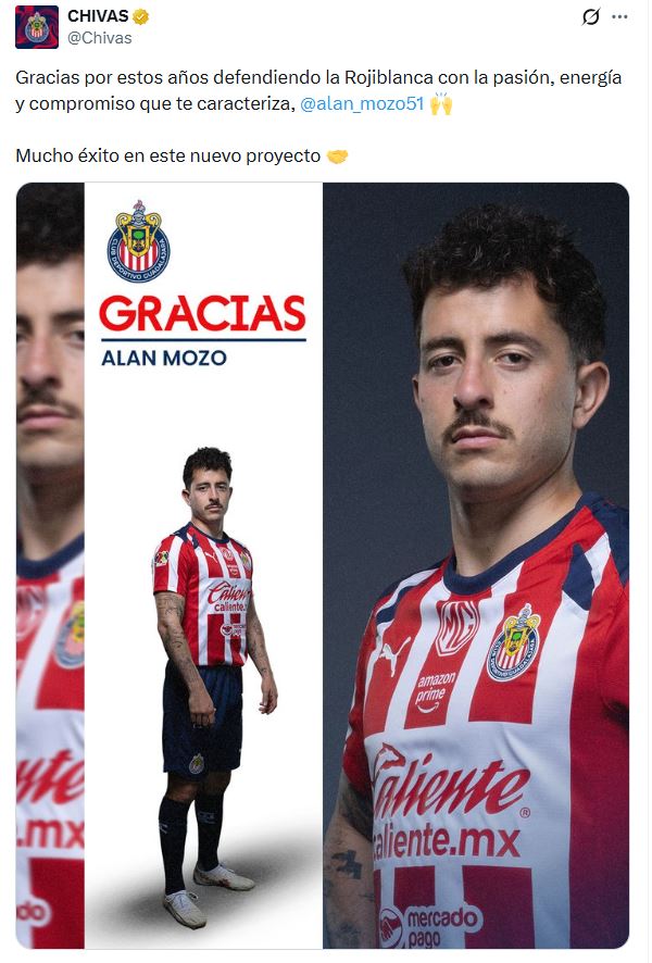 Chivas hace oficial la salida de Alan Mozo; así le dijeron adiós