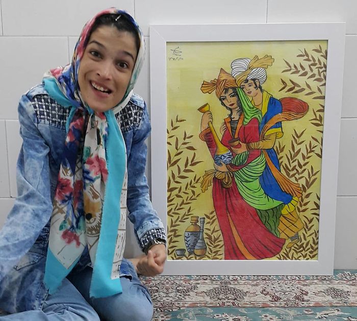 This artist defies disability by drawing with her foot, here are 30 of ...