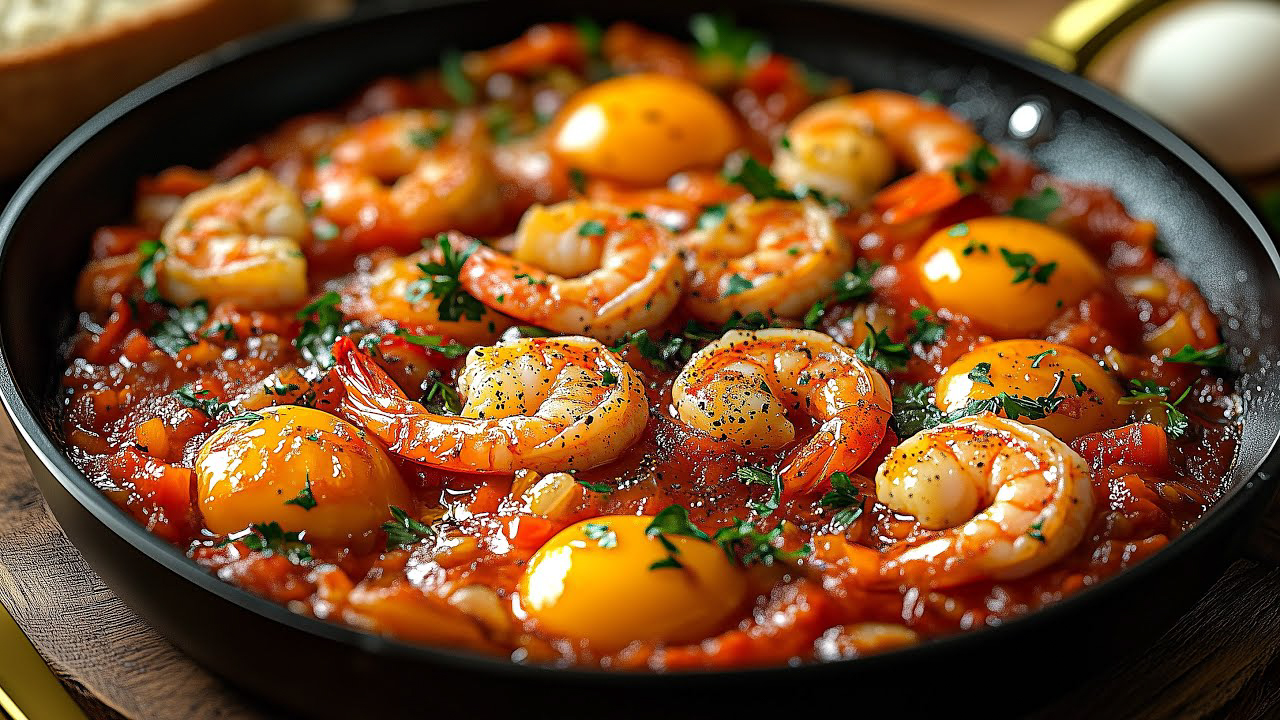 So easy you'll make it all year long! Shrimps and eggs!