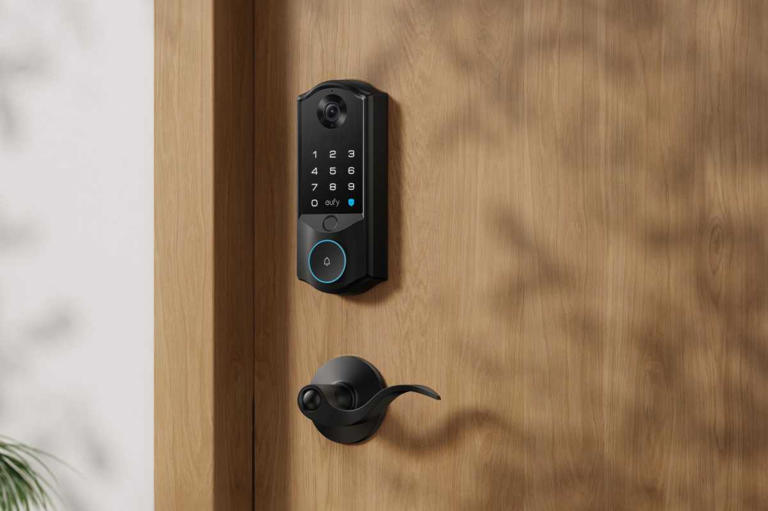 Eufy bows a smart lock, video doorbell, and security cam/wall light combo
