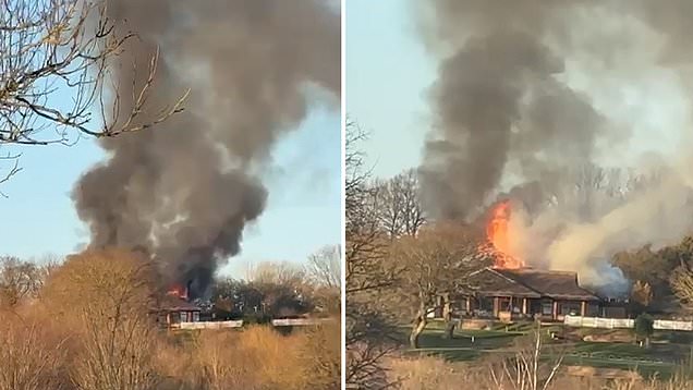 West Essex Golf Club goes up in flames as huge fire rips through clubhouse