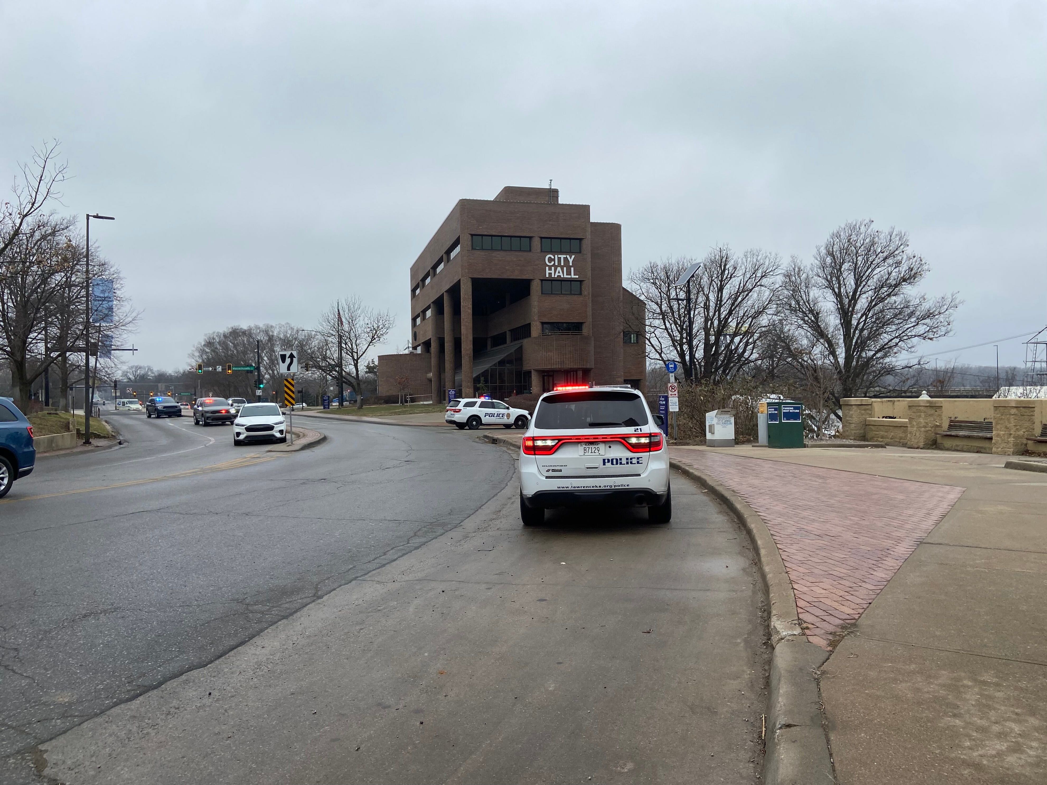 Male suspect shot, killed in altercation with Lawrence City Hall employee