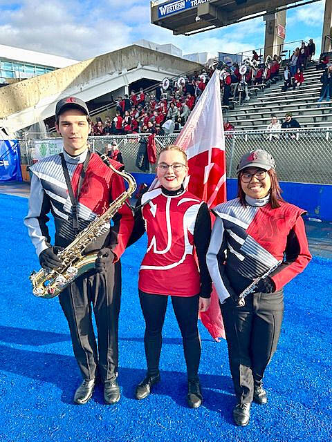 WSU marching band features three students from Kitsap