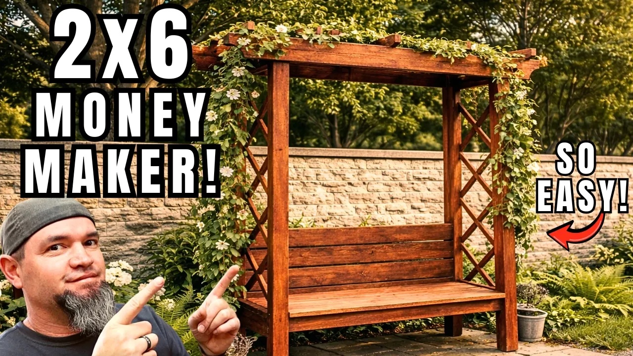 DIY Garden Arbor Bench That Sells 2x6 Woodworking Build
