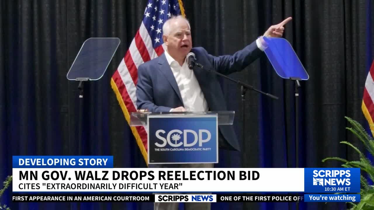 Minnesota Gov. Tim Walz dropping bid for a third term