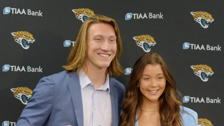 Trevor Lawrence's wife and daughter turn heads in matching fits at AFC ...